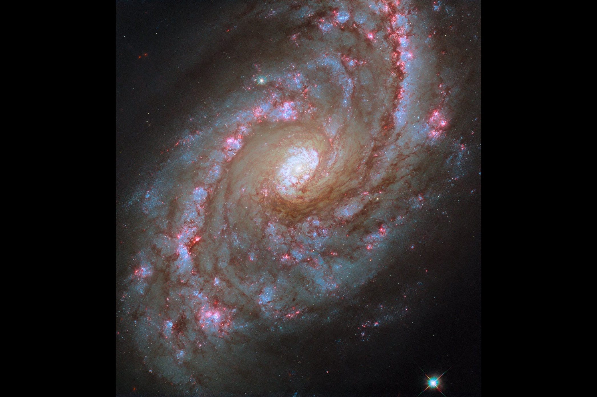 臺北市立天文科學教育館-天文新知-哈伯望遠鏡所見位於NGC 5248的星遽增區域