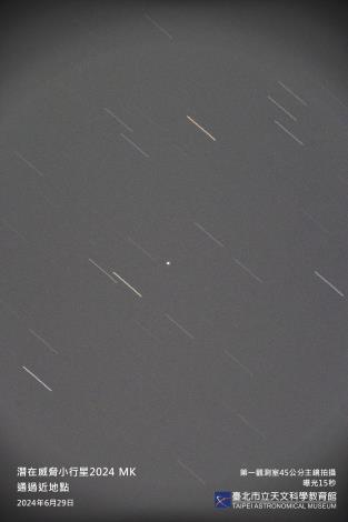 臺北市立天文科學教育館-天象預報-2024/06/29 小行星2024 MK通過近地點 ★★ (更新觀測結果)